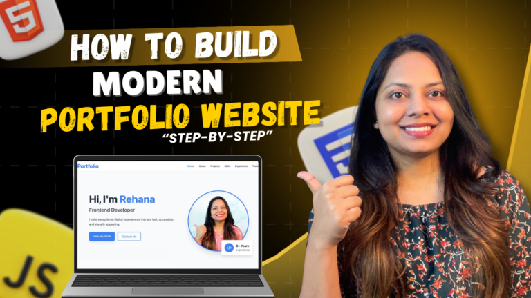 How to Build a Modern Portfolio Website (Step-by-Step) - DesignWithRehana